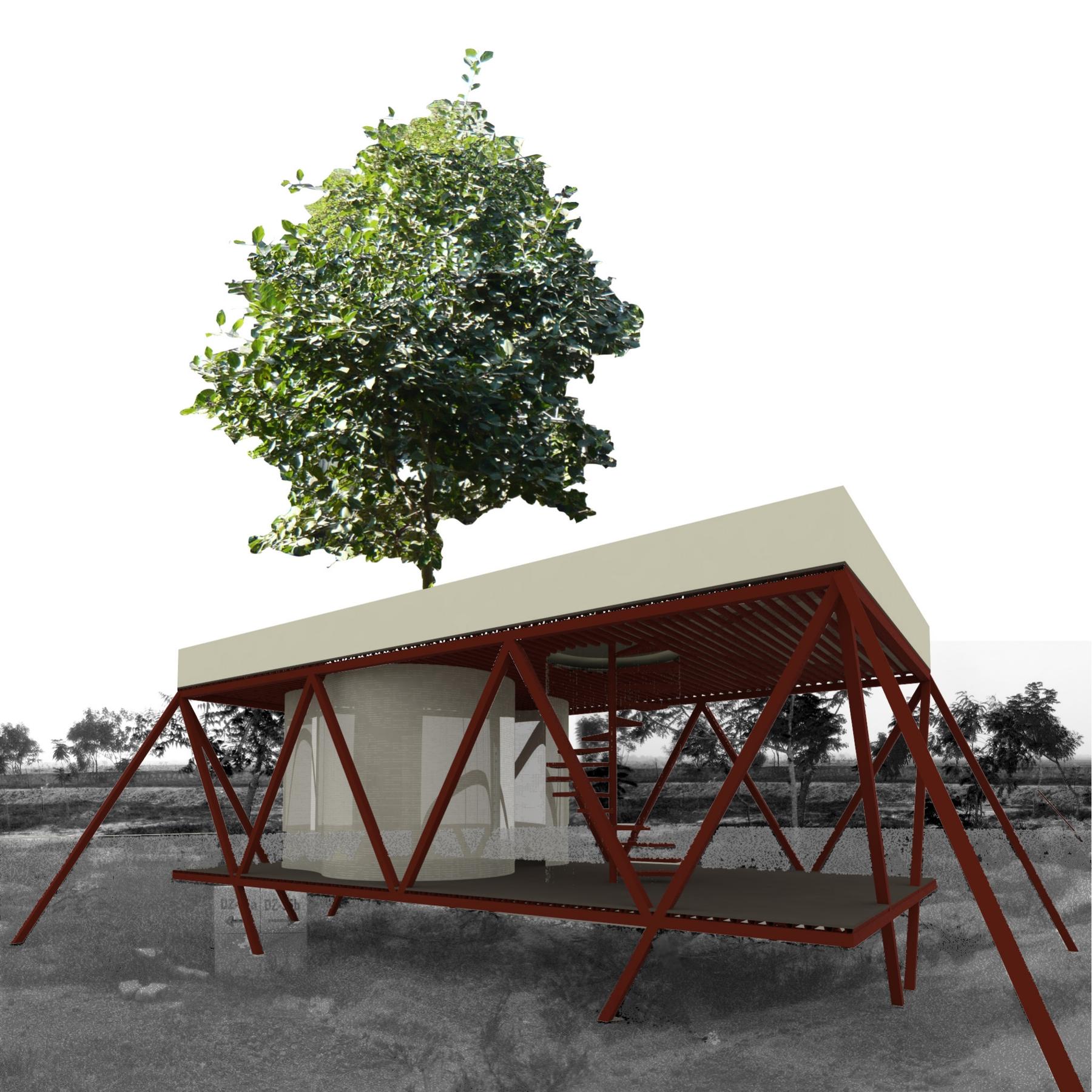 modern ruin: steel house tree | banduksmithstudio