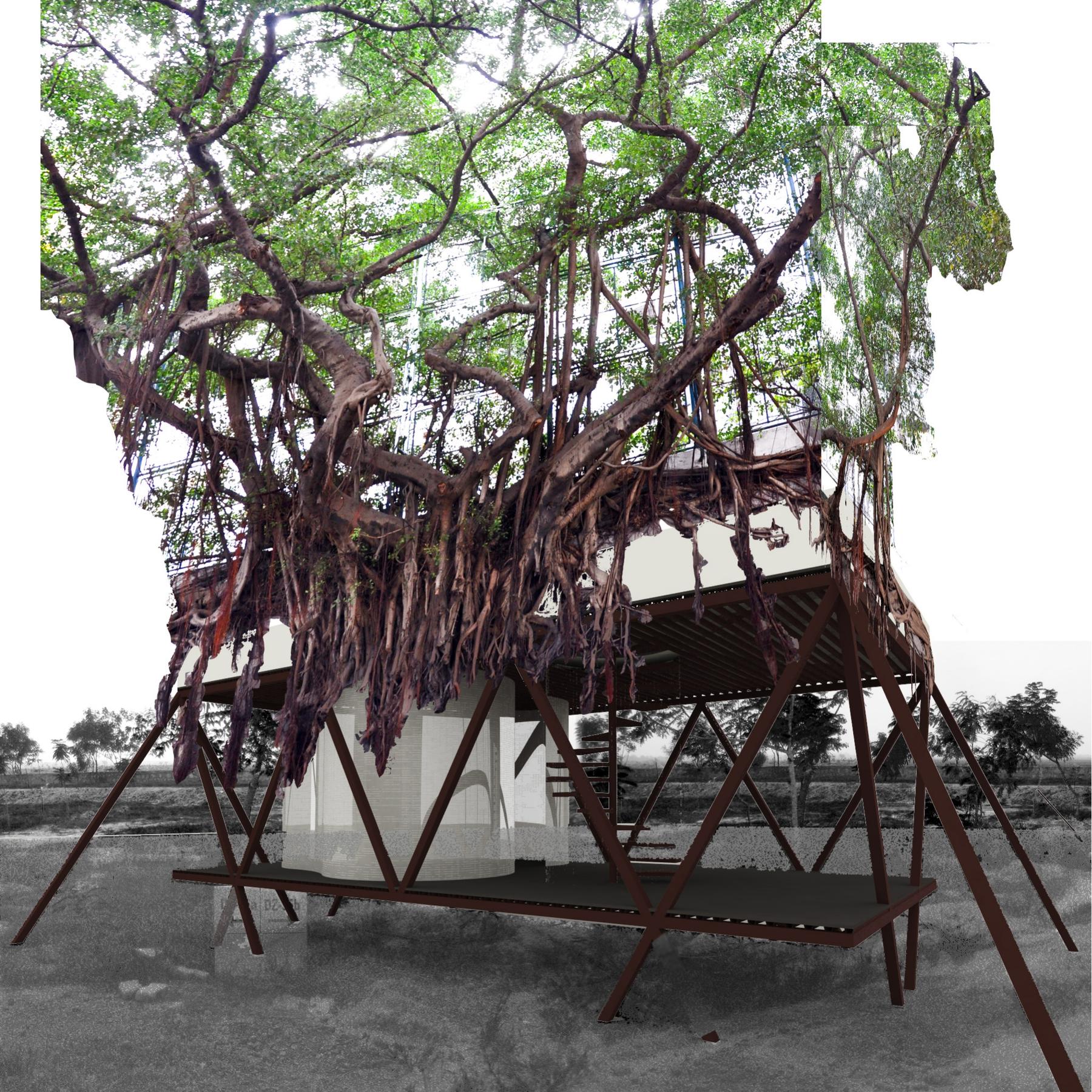 modern ruin: steel house tree | banduksmithstudio